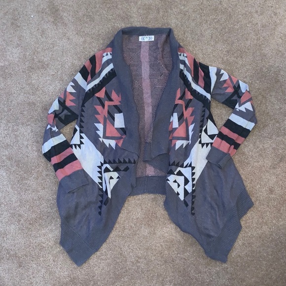 Pink Rose | Sweaters | Aztec Cardigan Medium | Poshmark